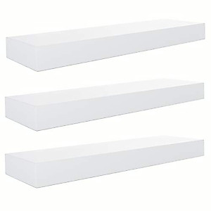 kieragrace FN00293-8MC Modern Floating-Shelves, Pack of 3, White
