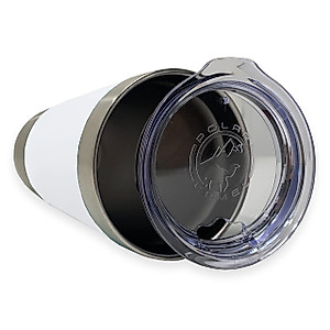 LaserGram 20oz Vacuum Insulated Tumbler Mug, Virgen de Guadalupe, Personalized Engraving Included (Silicone Grip, White)