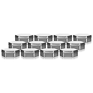 Hexagon Steel Metal Tin Container with Slip Cover Lid (12 PACK) - holds approx. 2 fl oz