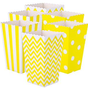 Snack Container 48pcs Popcorn Boxes Disposable Popcorn Case Popcorn Holder French Fries Boxes Charcuterie Cups Snack Packaging Containers for Home Shop Restaurant Party Snack Container