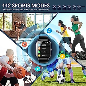 Ddidbi Smart Watch for Men Women(Answer/Make Calls), 1.85" HD Touch Screen Fitness Watch with Sleep Heart Rate Monitor, 112 Sports Modes, IP68 Waterproof Activity Trackers Compatible with Android iOS