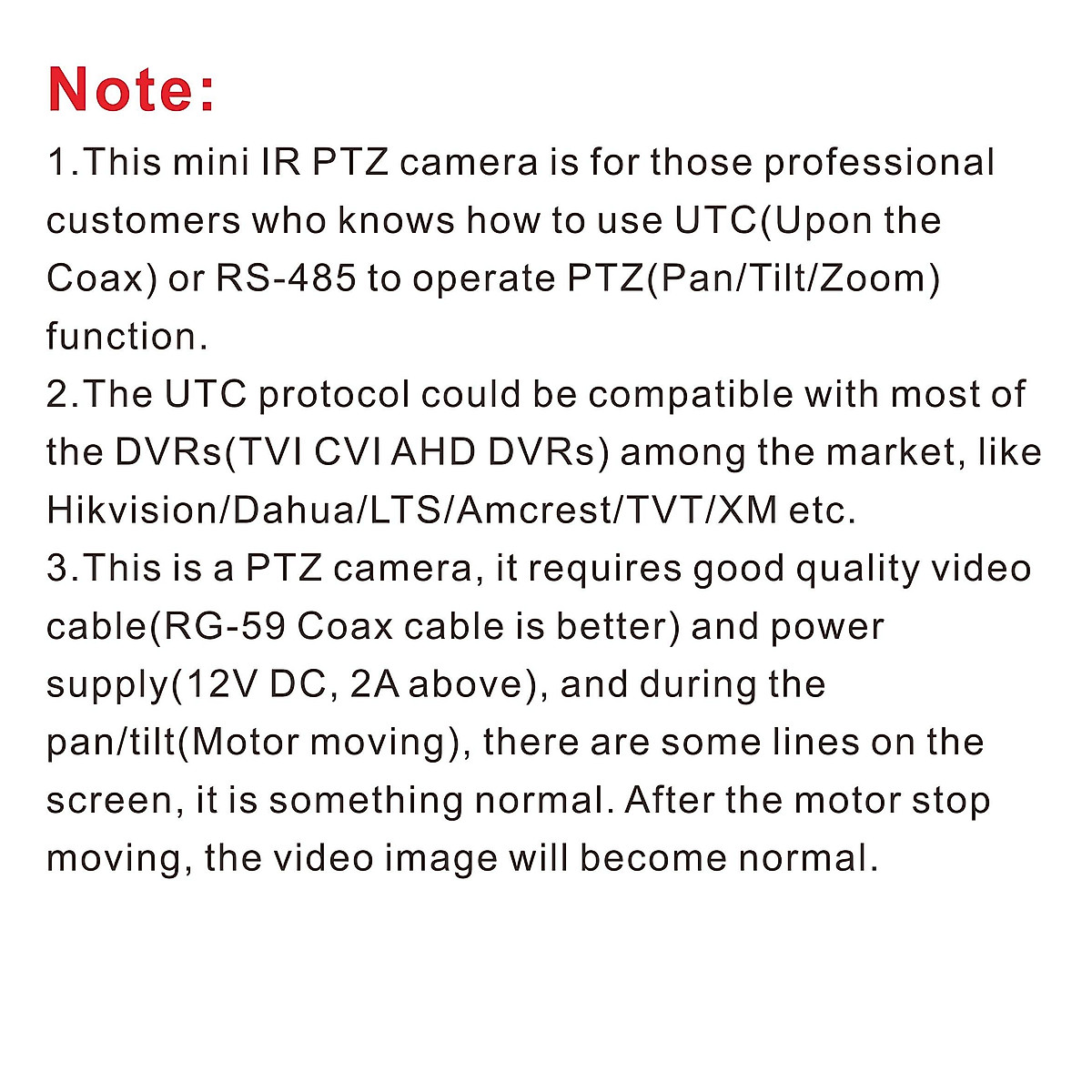 Inwerang CCTV IR PTZ Security Dome Camera, 1080P HD Outdoor, IP66 Waterproof AHD/TVI/CVI/CVBS 4in1, 98ft IR Night Vision, 5X Zoom,2.7-13.5mm AF Lens,RS485&UTC Control, DC 12V