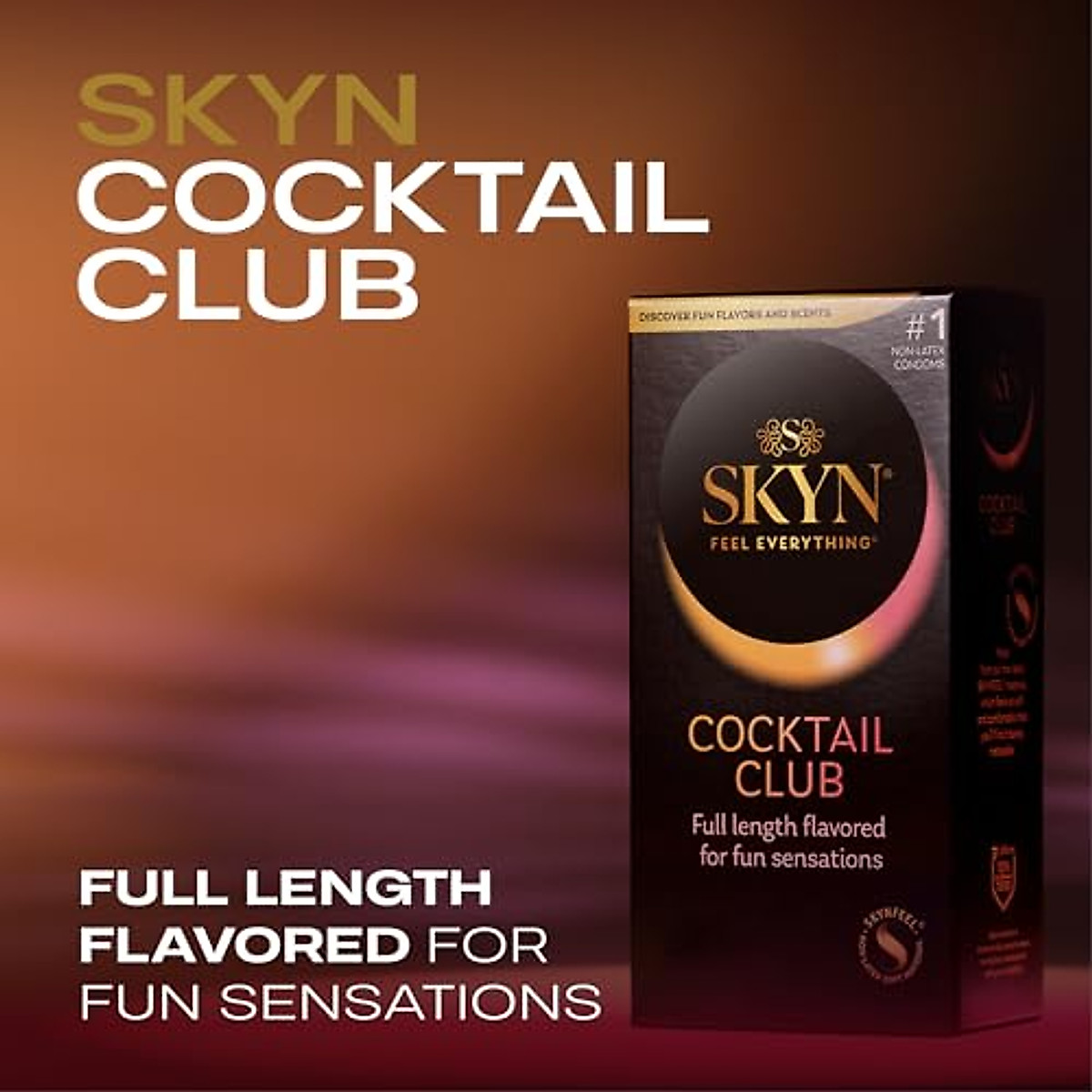 SKYN Cocktail Club Premium Flavored Condoms, 10 Count