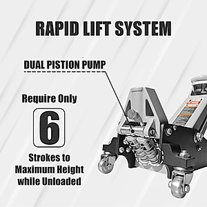 Torin AT83006B Hydraulic Trolley Service/Floor Jack with Extra Saddle (Fits: SUVs and Extended Height Trucks): 3 Ton (6,000 lb) Capacity, Black