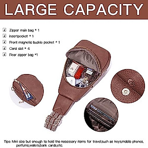 Small CrossBody Bags for Women Trendy Sling Bag Waist Pack, Fanny Pack,Waist Packs with Guitar Strap,Women's Chest Bag