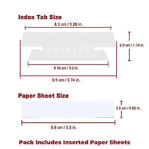 1InTheOffice Clear Hanging Folder Tabs, and Inserts 3-1/2" x 5/8", 100/Pack (3 1/2")