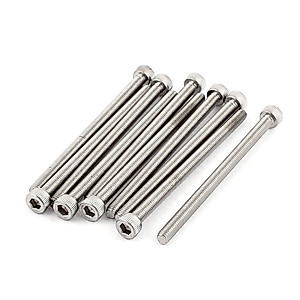 uxcell® M5x80mm Thread 304 Stainless Steel Hex Socket Head Cap Screw Bolt DIN912 10pcs