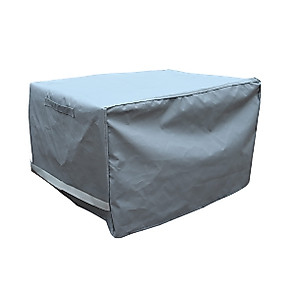 acoveritt Rectangle Patio Ottoman Cover, Waterproof Outdoor Ottoman Cover with Handles, Patio SideTable Cover, Heavy Duty Outdoor Furniture Cover(Gray)