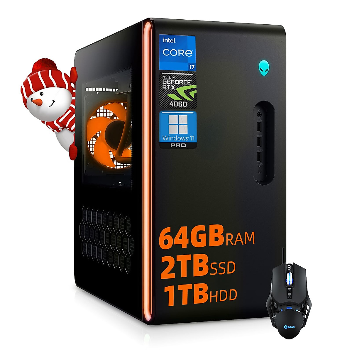 Alienware Aurora R16 Gaming Desktop, NVIDIA GeForce RTX 4060 8GB GDDR6, Intel Core i7 14700F, 16GB DDR5 RAM, 256GB SSD, 1TB HDD, GAMINGMOUSE, Windows 11