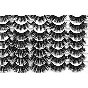 Mink Lashes Faux False Eyelashes Dramatic Natural Look 8 Styles Fake Eyelashes Pack 18-22MM Thick Crossed Fluffy Volume Reusable Eyelashes 3D Multi-layered Cat Eye&Round Shape by Boahankuke