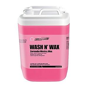 Nanoskin WASH N' WAX Wash & Wax with Carnauba 5 Gallons - Car Wash and Car Wax Cleans & Shines in One Step | Works with Foam Cannon, Foam Gun, Bucket Washes, Pressure Washer | Carnauba Wax Protection