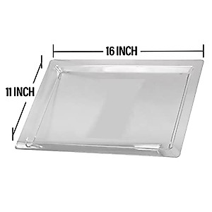 PARTY BARGAINS 16" x 11" Plastic Serving Trays - (4 Pack) Disposable Clear Plastic Trays, Excellent for Weddings, Buffets, Birthday Parties