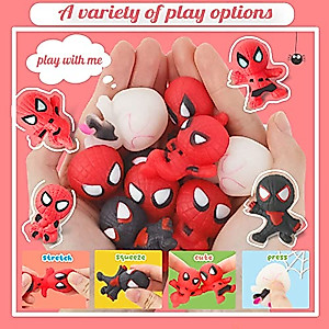 Spider Birthday Party Favors for Kids, 24pcs Mini Mochi Easter Egg Fillers Gift Squishy for Kids, Cute Squishies Pack Gift for His Amazing Friends Boys Girls, Bulk Things Used for Easter Eggs Hunt Treasure Box Prizes Goodie Pinata Filler
