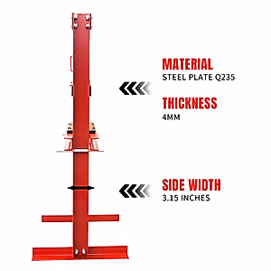 BIG RED T51201 Torin Steel H-Frame Hydraulic Garage/Shop Floor Press with Stamping Plates, 12 Ton (24,000 lb) Capacity, Red