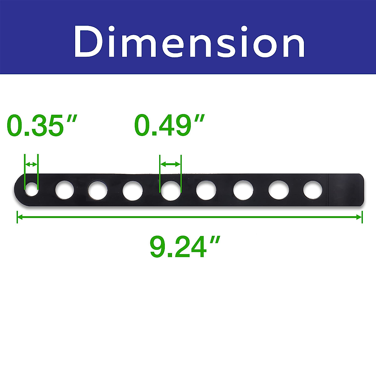 (6-Pack) Replacement Bike Rack Cradle Straps .49" Ladder-Style Strap Holes Compatible with Thule 1/2" Tab 534 Bike Rack Straps Replacement