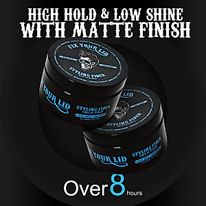Fix Your Lid Styling Fiber for Men's Hair – High Hold and Low Shine with Matte Finish – Hair Fiber for all Mens Hair Types & Styles - Easy To Wash Out - 1.7 Oz