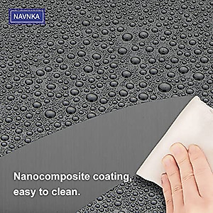 NAVNKA Shower Niche, No Tile Needed, The Insert Storage Shower Shelf is Easy to Install, Stainless Steel, Black grey (12''*6'')