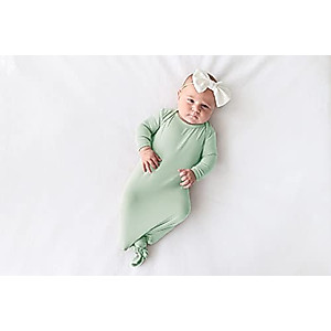 Posh Peanut Infant Gown - Unisex Soft Baby Clothes - Viscose from Bamboo Infant Layette Swaddle Wear- 0-3 Months (Sage)