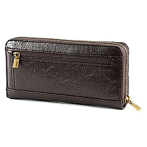 WALLET WOMAN GUESS D CHOCOLATE SWXB8650460CHO amantea wallet large ziparound CHOCOLATE ND choice=P, Chocolate