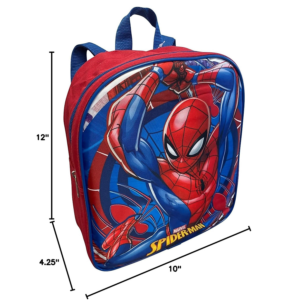 Ruz Spider-Man Toddle Boy 12 Inch Mini Backpack (Red-Blue)