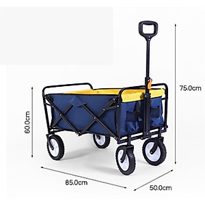 Suuim Garden Wagon Folding Wagon Utility Wagon Collapsible Utility Wagon Carts Large Capacity Beach Folding Wagon with Large Wheels Outdoor Camping Collapsi