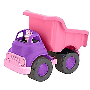 Green Toys Disney Baby Exclusive Minnie Mouse Dump Truck - Pretend Play, Motor Skills, Kids Toy Vehicle. No BPA, phthalates, PVC. Dishwasher Safe, Recycled Plastic, Made in USA.