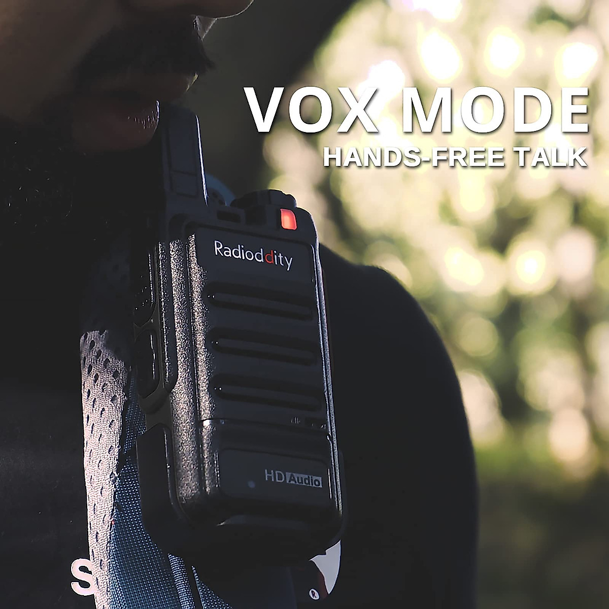 Radioddity GM-N1 GMRS Radio Handheld, Noise Canceling Long Range Two Way Radio for Adults, with 30 Channels 3000mAh Rechargeable Battery, Privacy Code, VOX for Camping, Offroad (2 Packs)