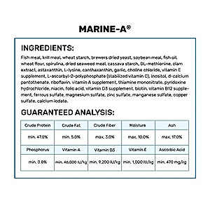 Hikari Marine-A Pellets Fish Food for Larger Marine Fish, 3.87 oz (110g)