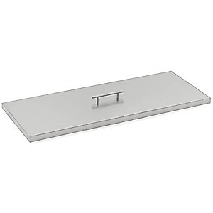 BBQGUYS Signature 33-Inch Stainless Steel Burner Lid - Fits 30-Inch Rectangular Fire Pit Pan