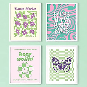 Cloncep Design Preppy Room Decor Danish Pastel Collage Kit, 8 PCS Aesthetic Posters (8x10 Unframed), Cute Room Decor Danish Pastel Room Decor for Teen Girls Trendy Stuff