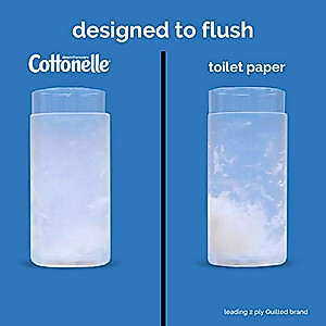 Cottonelle Flushable Wet Wipes for Adults, 2 Flip-Top Packs, 42 Wipes per Pack (84 Wipes Total)