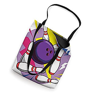 Retro Bowling Pins Bowling Ball Tote Bag