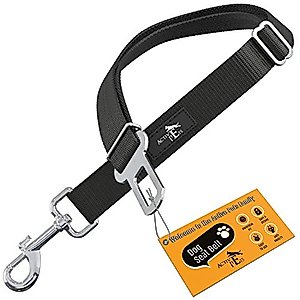 Active Pets Dog Car Harness - Pack of 1 Dog Seatbelts for Cars, Trucks, Travel - Tether Belt for Small & Large Dogs - Black