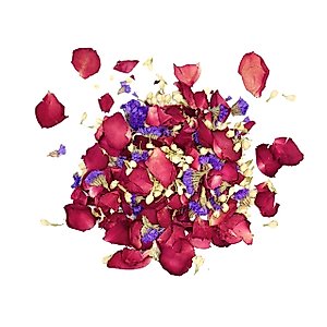 Dried Flower Petals,Dried Rose Petals for Weddings, 20 Cups(3.5Oz) Biodegradable Flower Petals Confetti,Flower Girl Proposal,Table Decorations Valentine's Day