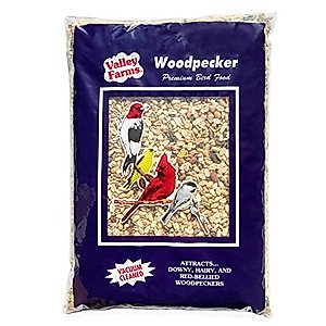 Valley Farms Woodpecker Mix with Sunflower Hearts - No Mess No Waste Wild Bird Food (15 LB)