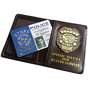 Resident Evil Biohazard S.T.A.R.S RPD Wallet Jill Valentine ID Holder | Chris Leon Wesker Cosplay