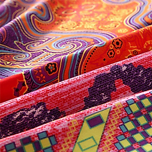 Boho Duvet Cover King, Microfiber 3 Pieces King Boho Bedding Set, 1 Duvet Cover +2 Pillowcases, Colorful Boho Bohemia Printed Design Duvet Cover, with Zipper Closure, Durable Easy Care (NO Comforter)