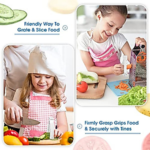 9 Pieces Finger Guard for Cutting and Grating Stainless Steel Knife Cutting Protector Finger Cots Thumb Guard Protector for Vegetable Grater Mandoline Slicer for Easy Food Chopping Grating and Slicing