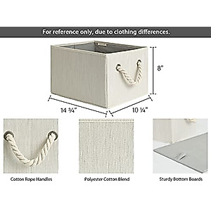 StorageWorks 4 Section Hanging Closet Organizer with Garment Rod, Storage Box with Handles