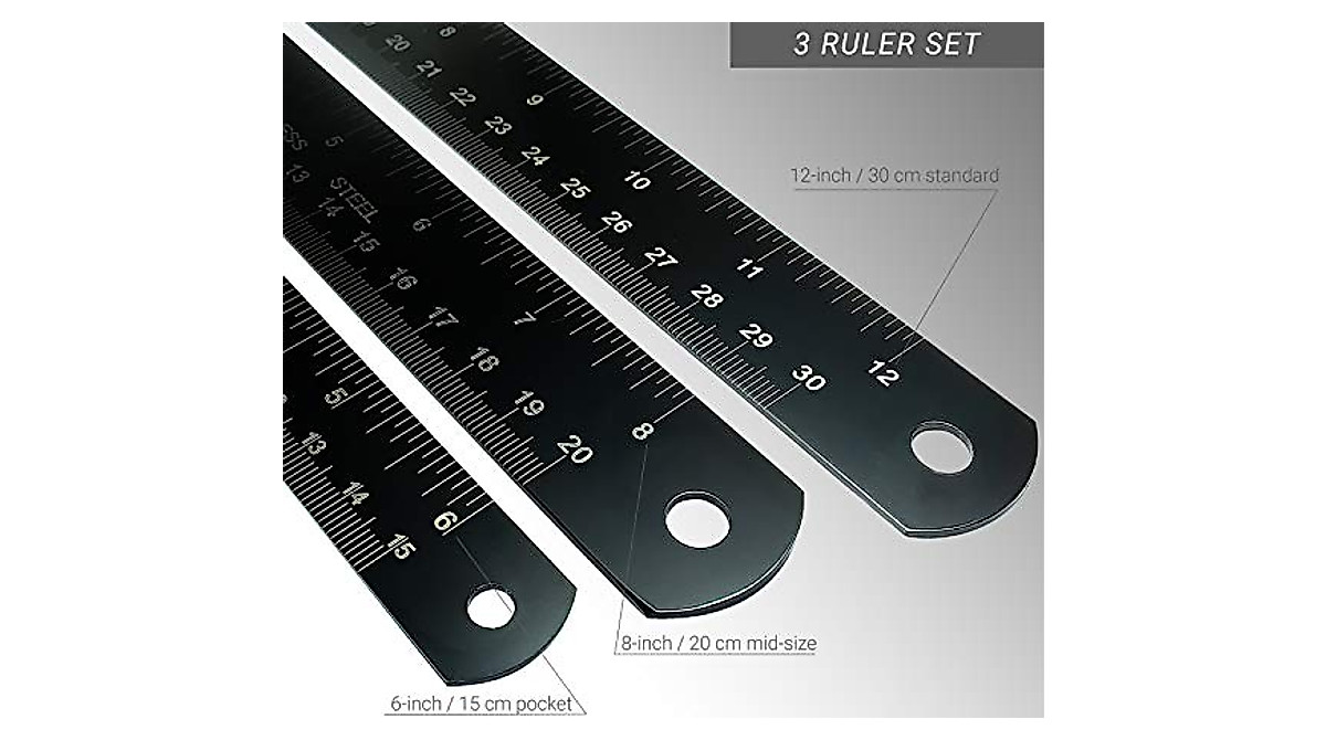Steel Ruler Set - Durable Measuring Kit for Professionals