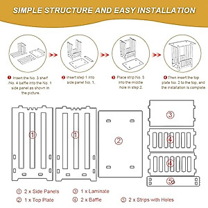JNTKE Rectangular Side Table, End Table with Storage Shelf 13.4"x10.2"x15.8" Small Bedside Table Night Stand for Living Room Couch Sofa Bedroom Balcony Home Office