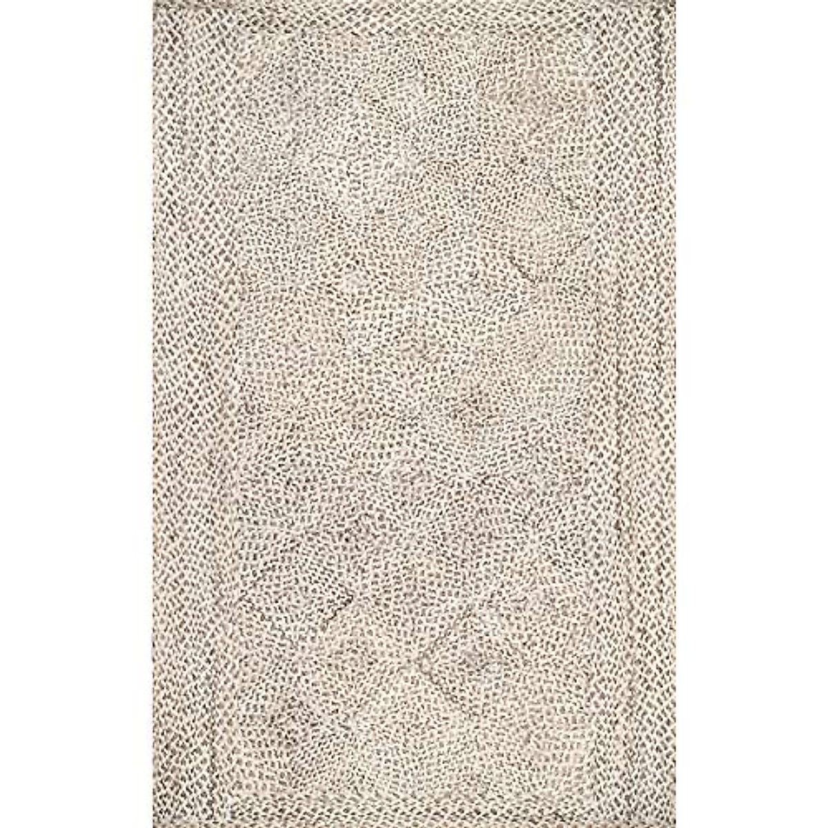nuLOOM Braided Yvette Trellis Jute Area Rug, 4' x 6', Natural