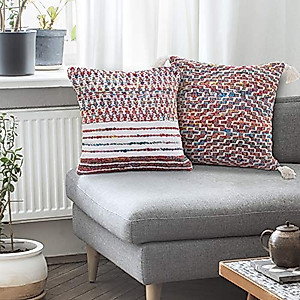 LR Home Callie Pillow, 20" x 20", Multi/White