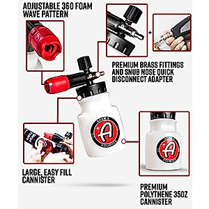 Adam's Premium Foam Cannon - Custom Snow Foam Cannon Soap Sprayer for Car Wash | Sprayer Cannister for Pressure Washer