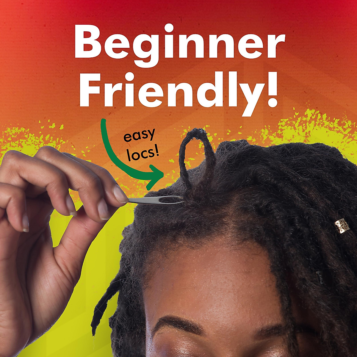 Interlocking Tools for Locs | Sisterlock and Dreadlocks Starter Kit: Tightening Accessories with Locking Needle for Small, Medium, and Large Dreads (1 Large + 1 Small Pin)