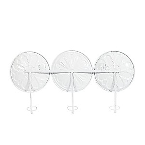 Deco 79 Contemporary Metal Floral Wall Hook 2"W x 11"H Dark Blue, White