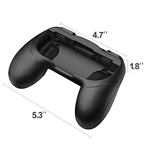 Joy Con Grip for Nintendo Switch Joy-Con 4-Pack/Wear-Resistant Smooth Surface Handle Kits with 6PCS Cat Paw Silicone Thumb Joystick Caps Cover