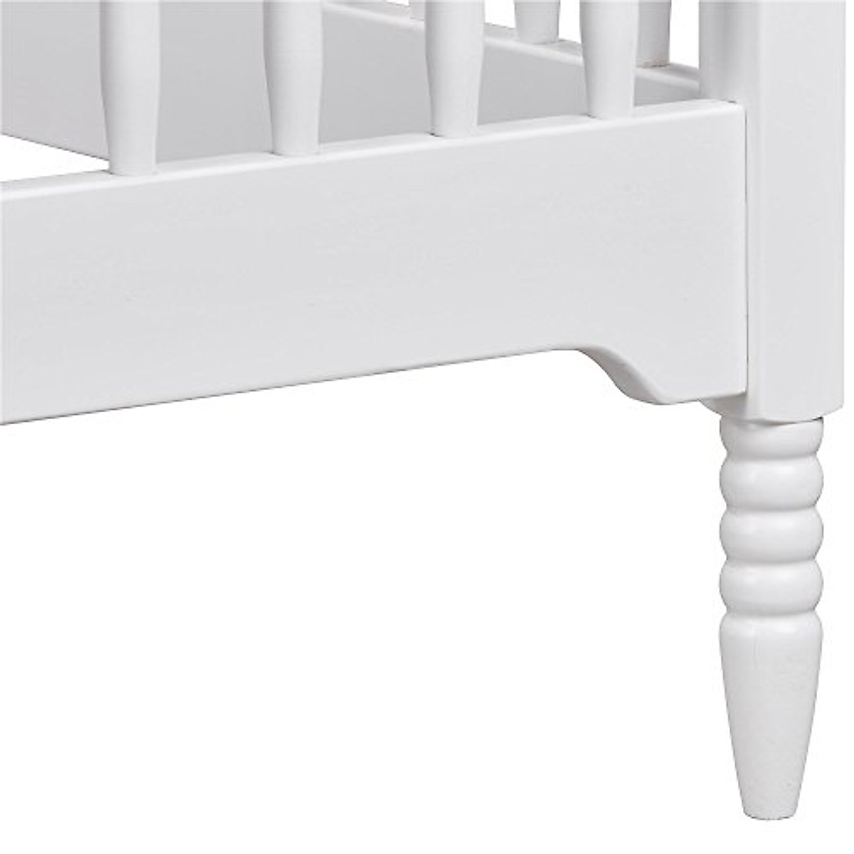 Little Seeds Rowan Valley Linden Wooden Baby Crib with Spindle Work in White
