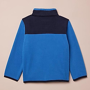 Amazon Essentials Boys' Polar Fleece Full-Zip Mock Jacket - Discontinued Colors, Blue, XX-Large