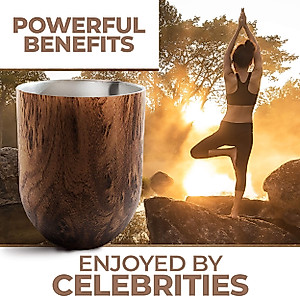 Norte Yerba Mate Cup Set Natural Brown (Mate Gourd - 12 Ounces), Includes Bombilla (Yerba Mate Straw), Lid & Cleaning Brush, 18/8 Stainless Steel Double-Walled Tea Cup, Easy to Clean